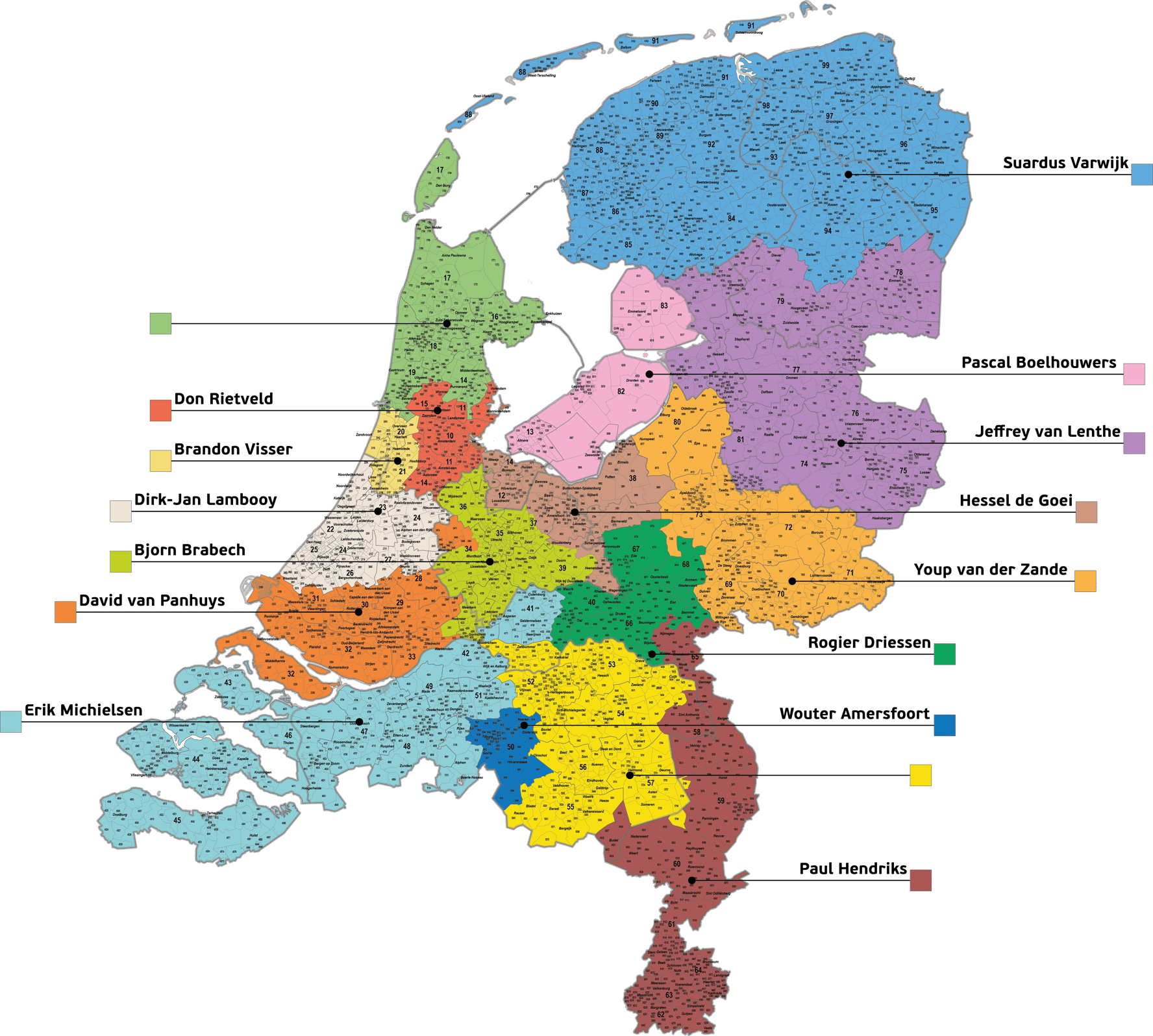 Regio indeling energiespecialisten - Audax Renewables